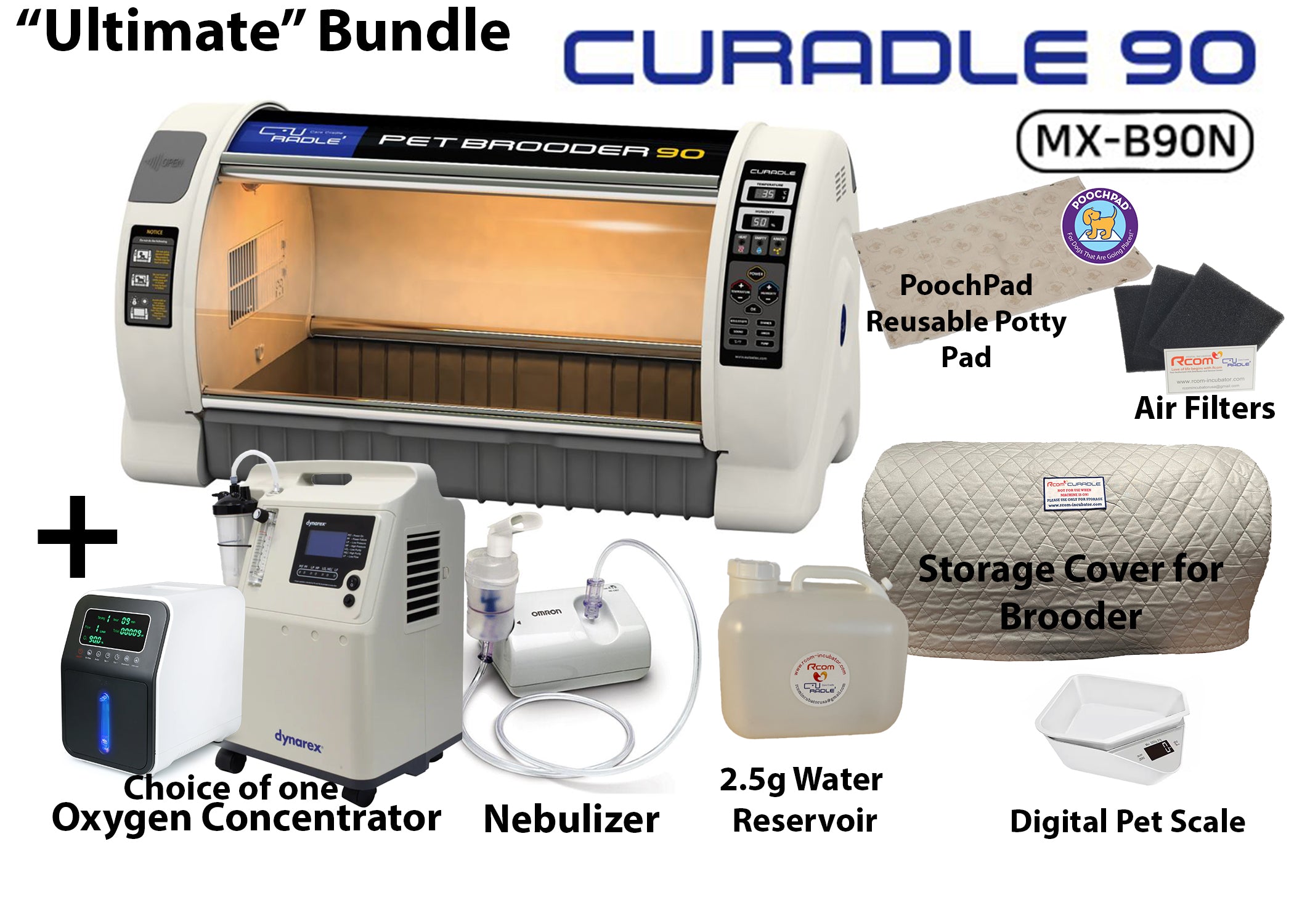 Ultimate Bundle - Pet Brooder 90 + Oxygen Concentrator + Nebulizer + E ...